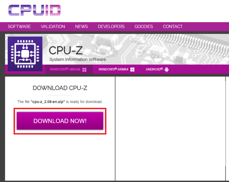 컴퓨터 사양 확인 프로그램 Cpu Z 다운로드 Vanvline