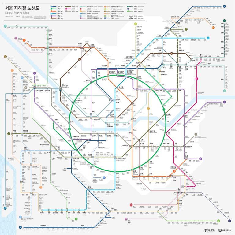 서울 1호선 지하철 노선도 (Seoul Metropolitan Metro Line 1) - Vanvline